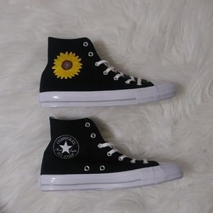 Converse | Shoes | Custom Converse Chuck Taylor Sunflower High Top ...